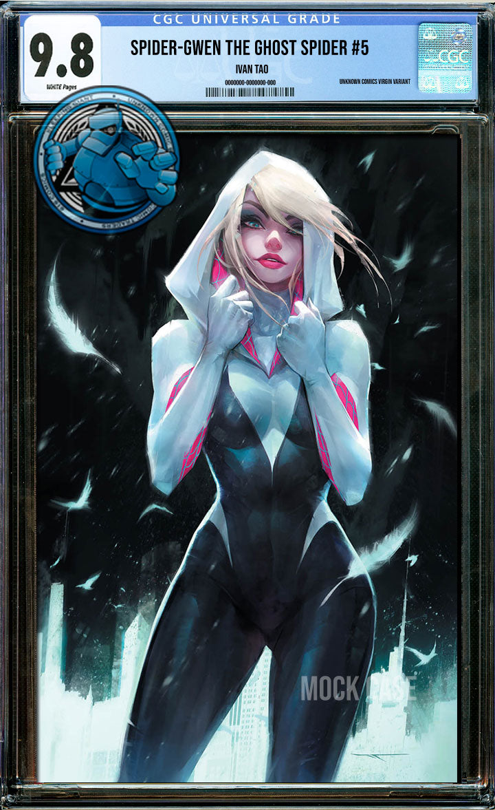 SPIDER-GWEN: THE GHOST SPIDER #5 IVAN TAO VIRGIN [CGC 9.8 BLUE LABEL ...